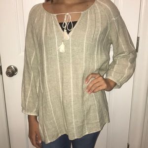 Merona | Tops | Merona Shirt Neutral And Cute | Poshmark